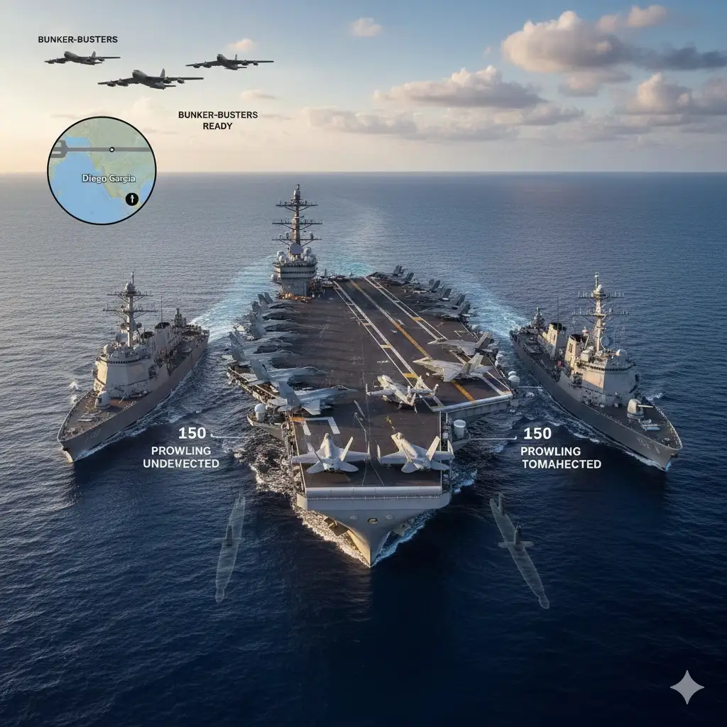 Donald Trump Warns Iran of Massive Armada Deployment as Nuclear Threat ...